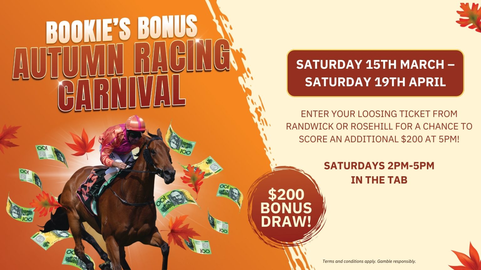 Bookie's Bonus - Autumn Racing Carnival – Club Robina